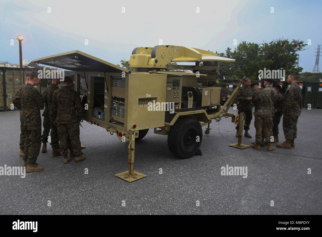 Marines with Transmission Communications Platoon, Communications ...