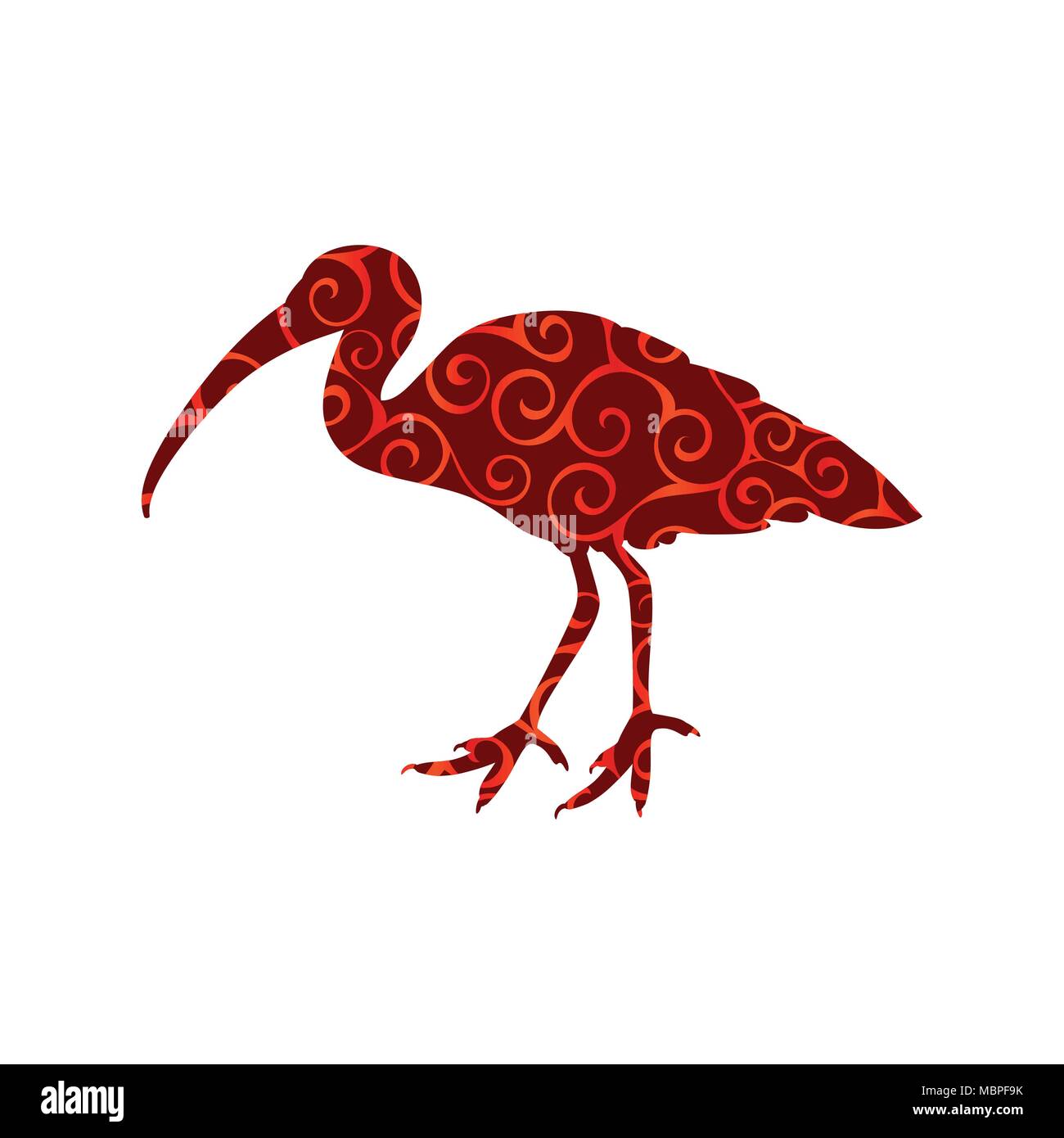Scarlet ibis flying Stock Vector Images - Alamy