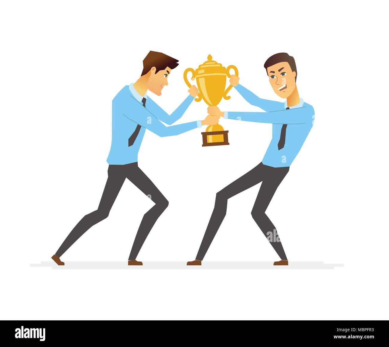 Illustration cartoon white angry businessman Cut Out Stock Images ...