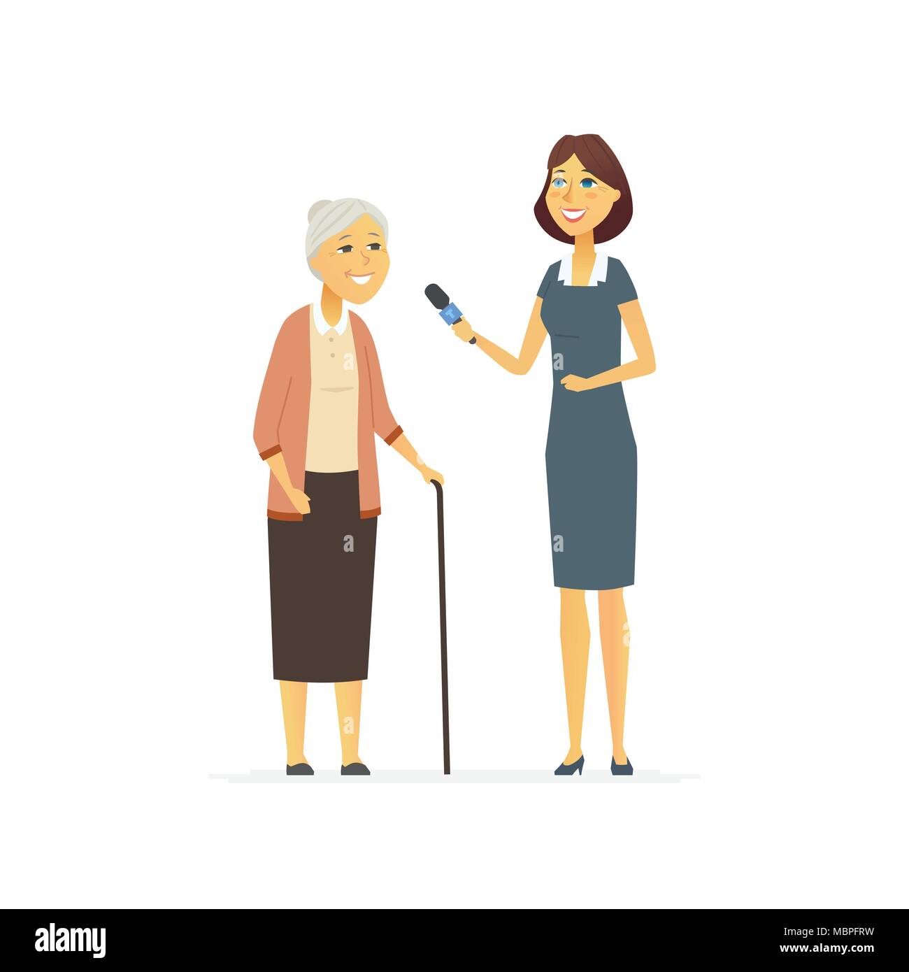 Tv presenter Stock Vector Images - Alamy