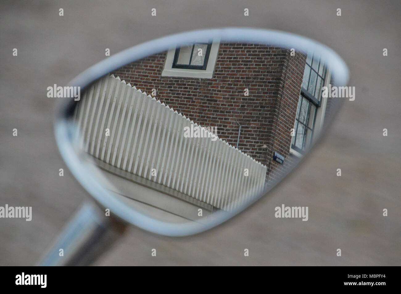 Close Up Of A Scooter Mirror Stock Photo - Alamy