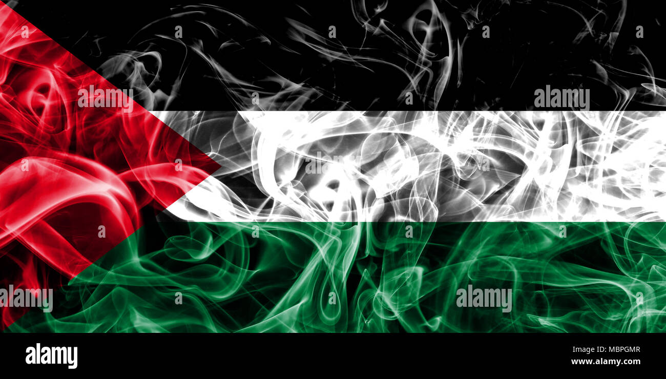Palestine smoke flag Stock Photo - Alamy