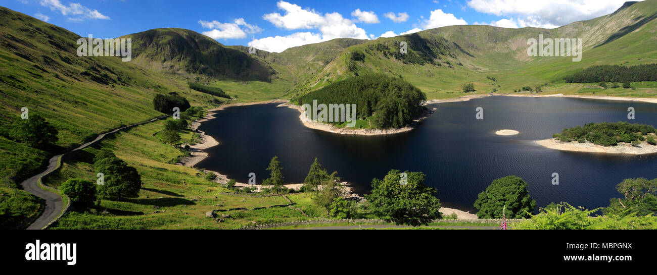 Summer view over Haweswater reservoir, Lake District National Park ...