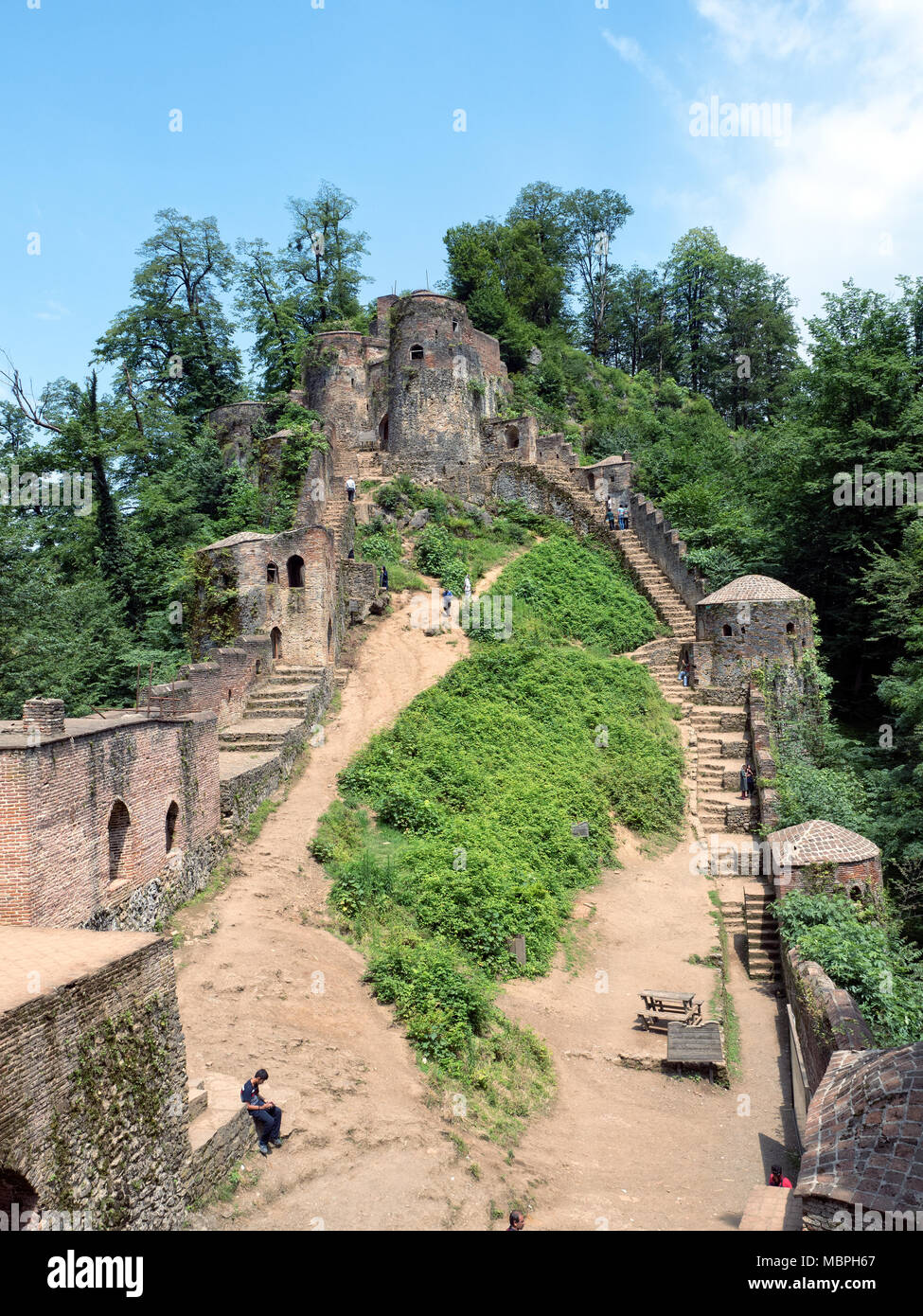 Rudkhan castle, popular tourist destination in Gilan province, Iran ...