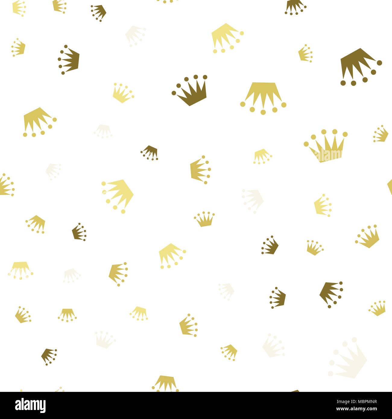 Princess Crown. Seamless repeating pattern. Diadem princess isolated on ...