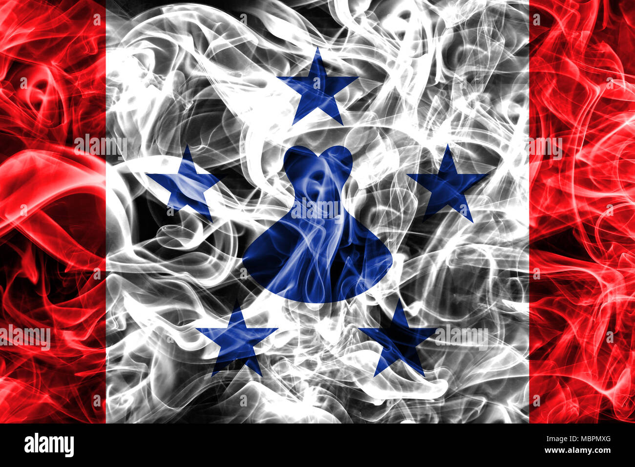 Austral Islands smoke flag, islands in French Polynesia Stock Photo - Alamy