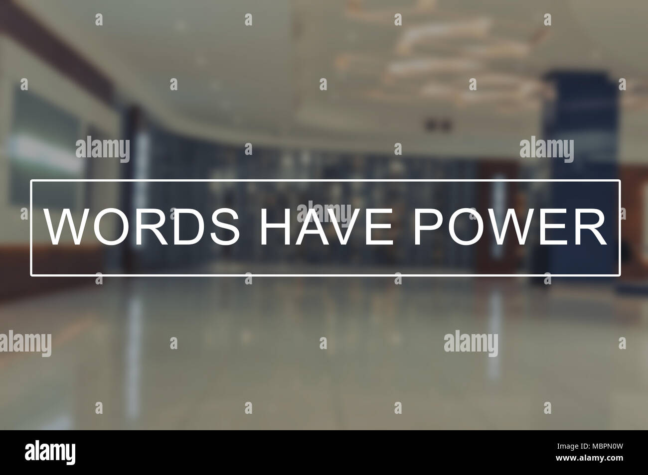 Words have power with blurring background Stock Photo - Alamy