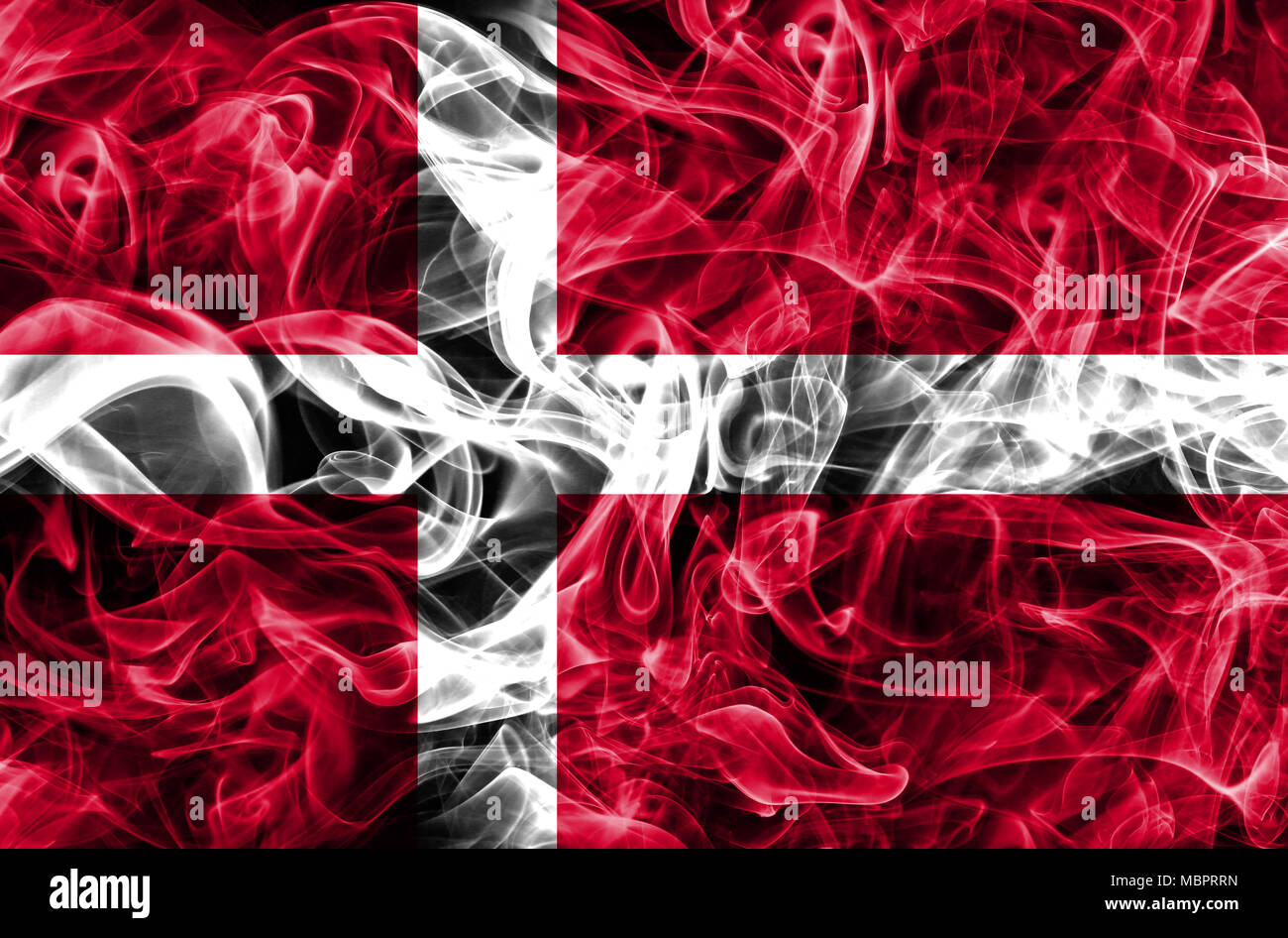 Denmark smoke flag Stock Photo - Alamy