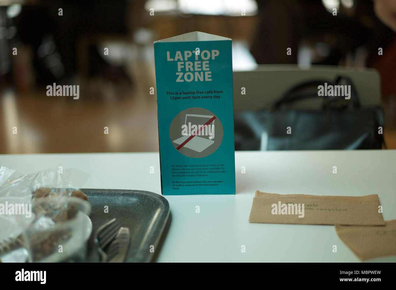 Laptop free zone. The Bodelian Library cafe in Oxford University tries ...