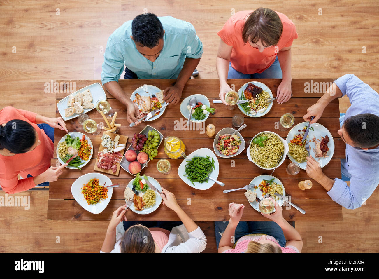 People eating table black and white hi-res stock photography and images ...