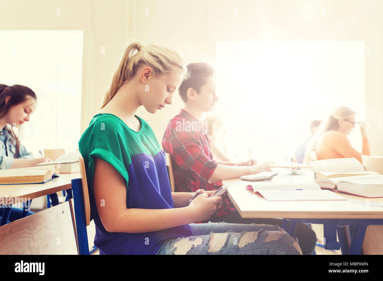 Students Texting In Class