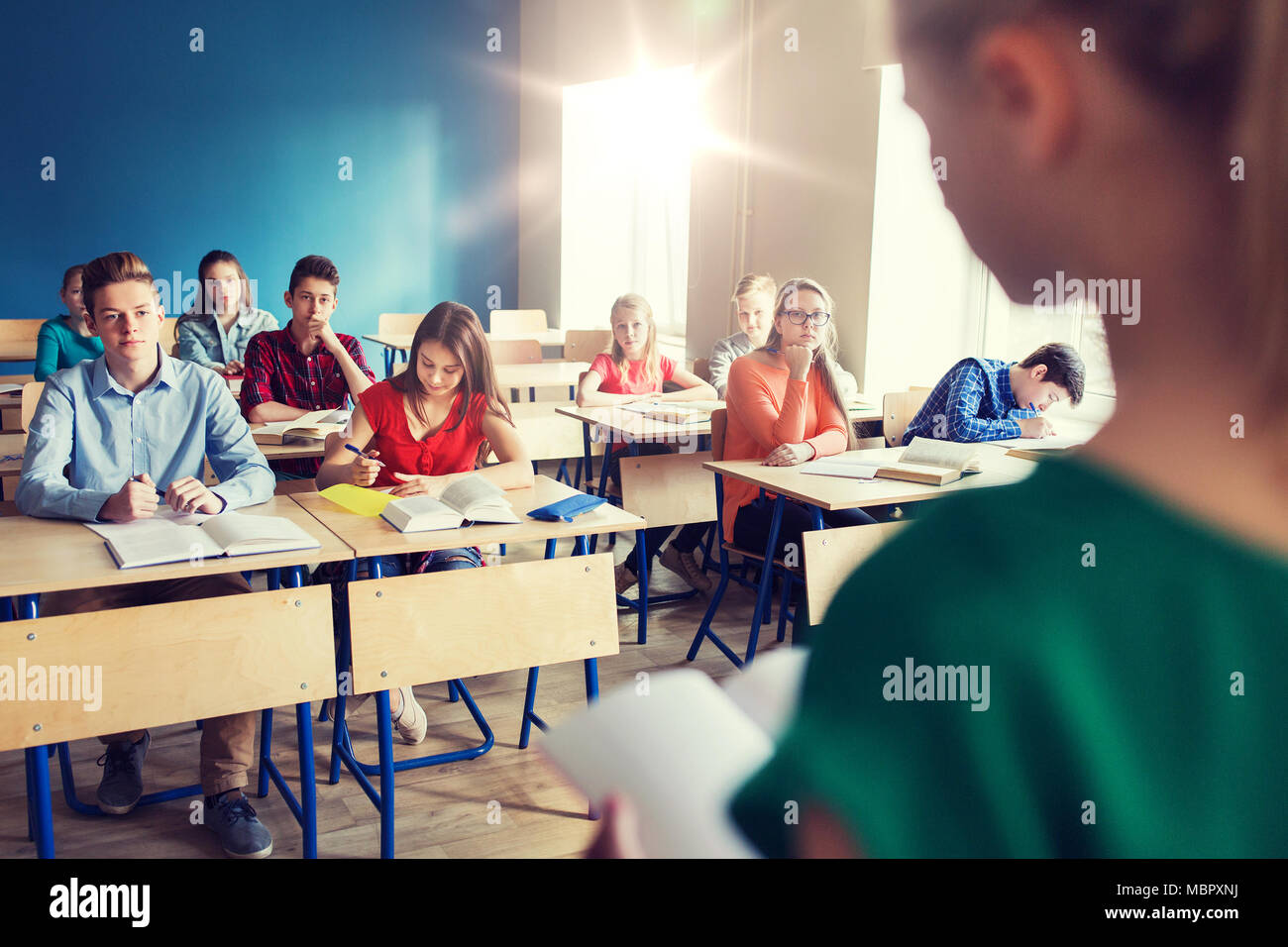 Student reading report to class hi-res stock photography and images - Alamy