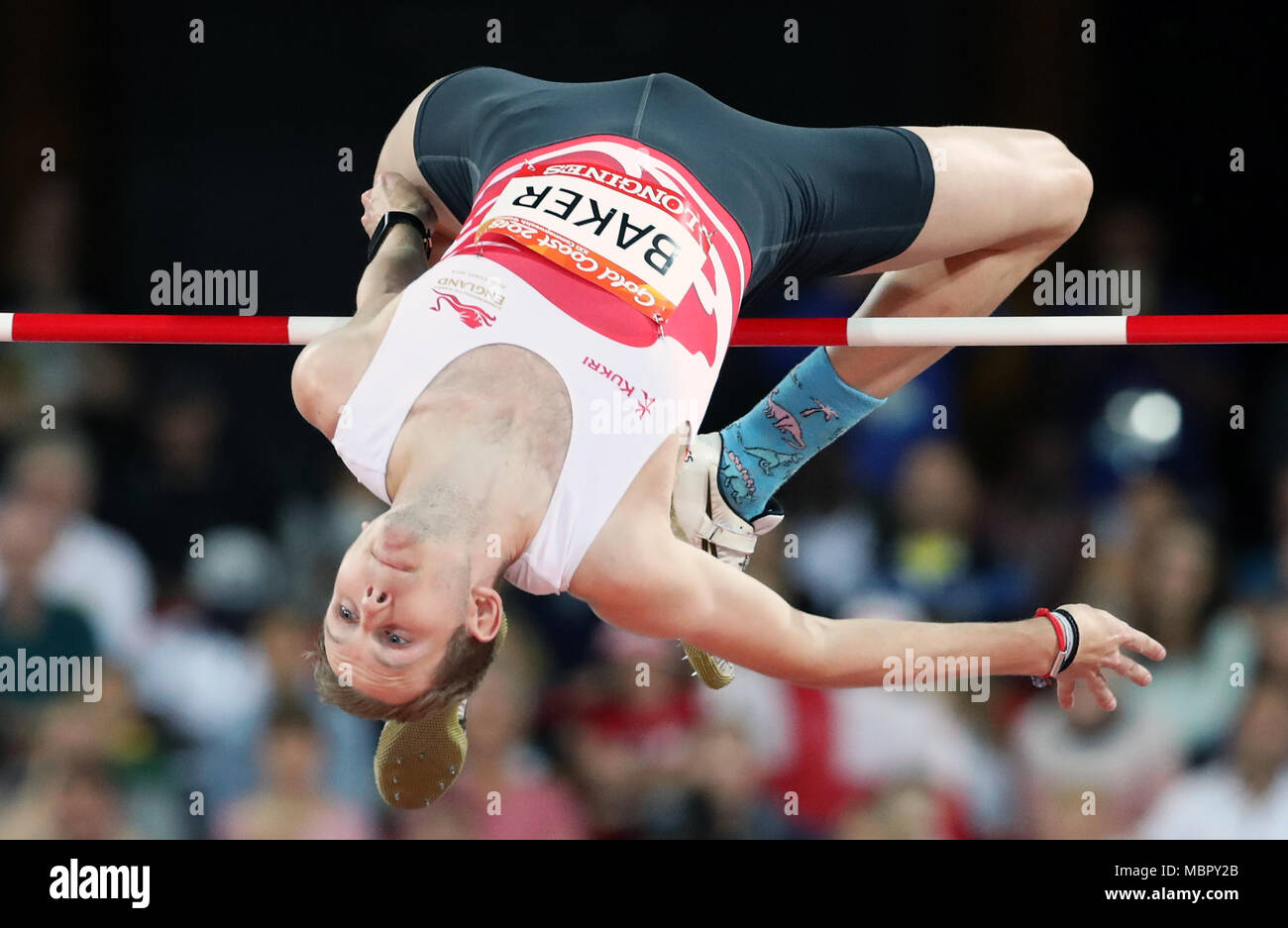 England's Chris Baker in the Men's High Jump Final at the Carrara ...