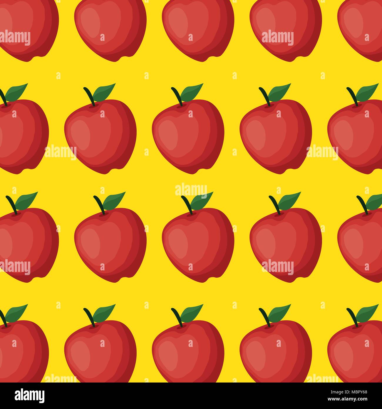 fresh apple healthy food pattern Stock Vector Image & Art - Alamy