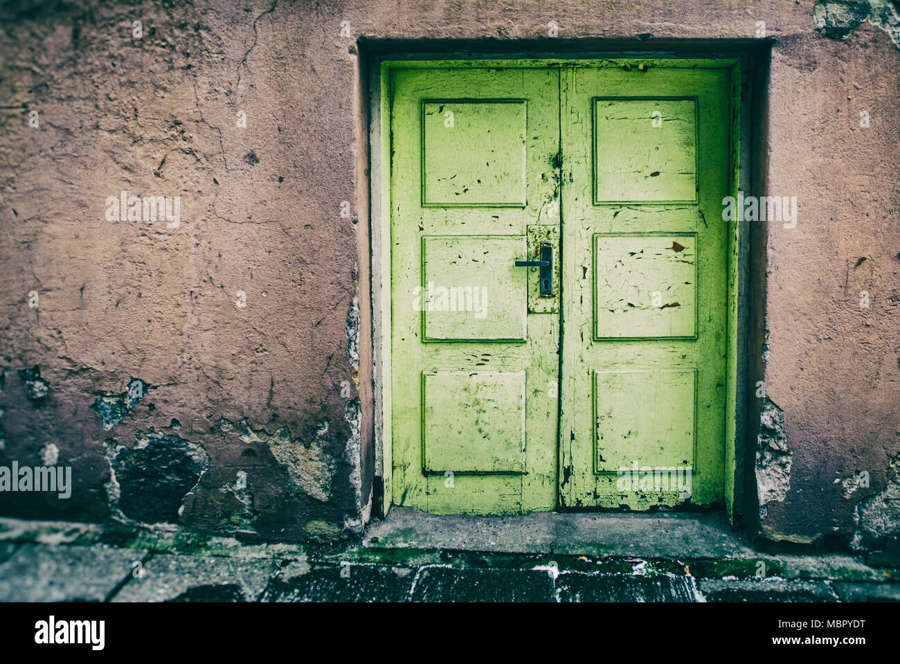 Weather Worn Wooden Door High Resolution Stock Photography and Images ...