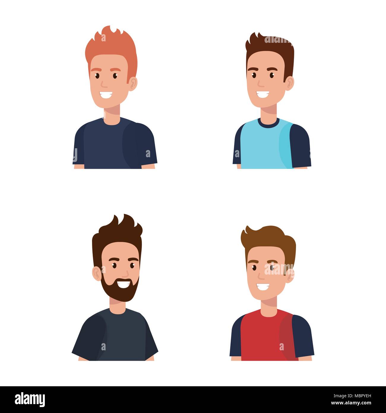 young men avatars characters Stock Vector Image & Art - Alamy