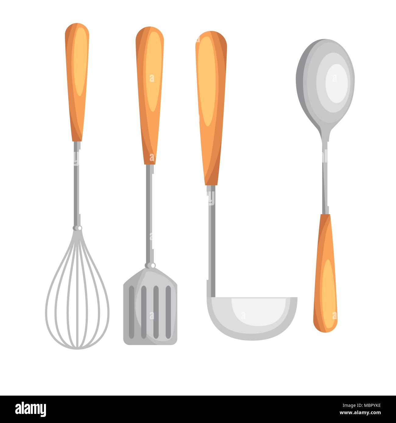 kitchen set utensils icons Stock Vector Image & Art - Alamy