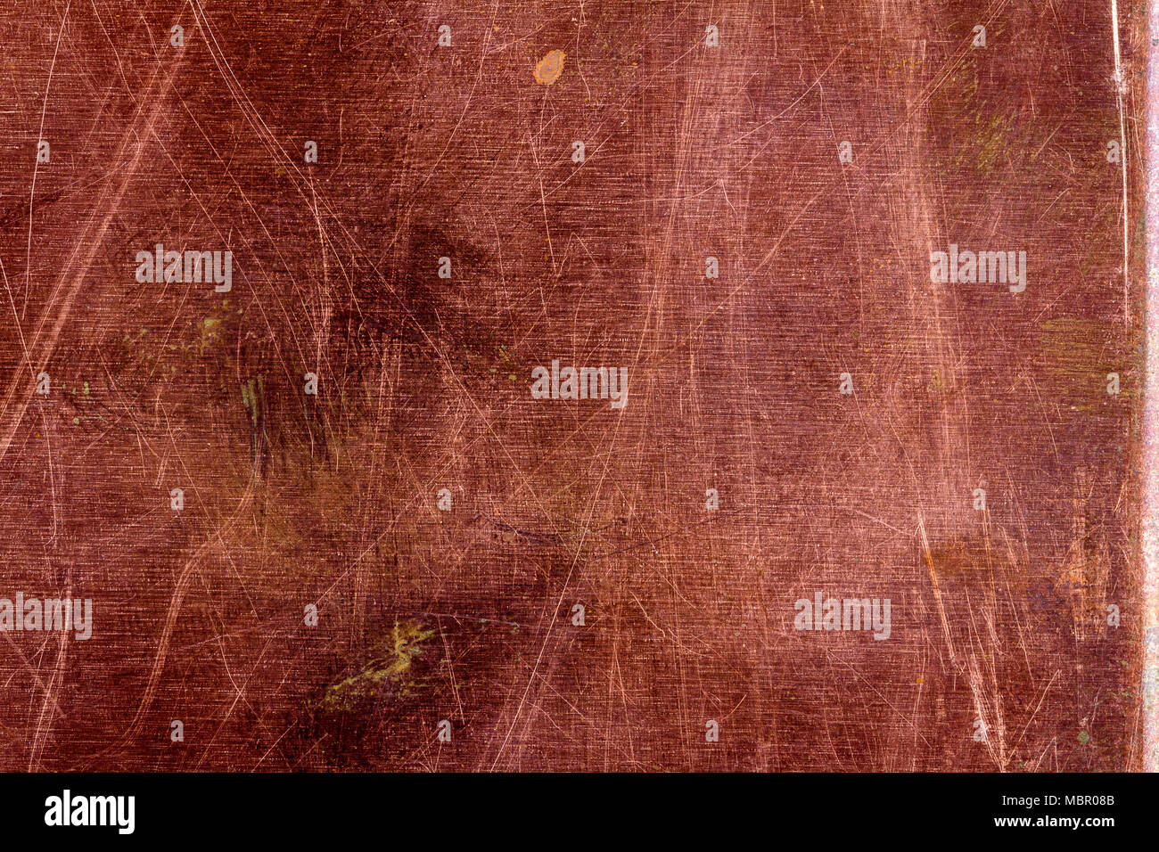 Scratched copper plate texture, old metal background. Cloudy and ...
