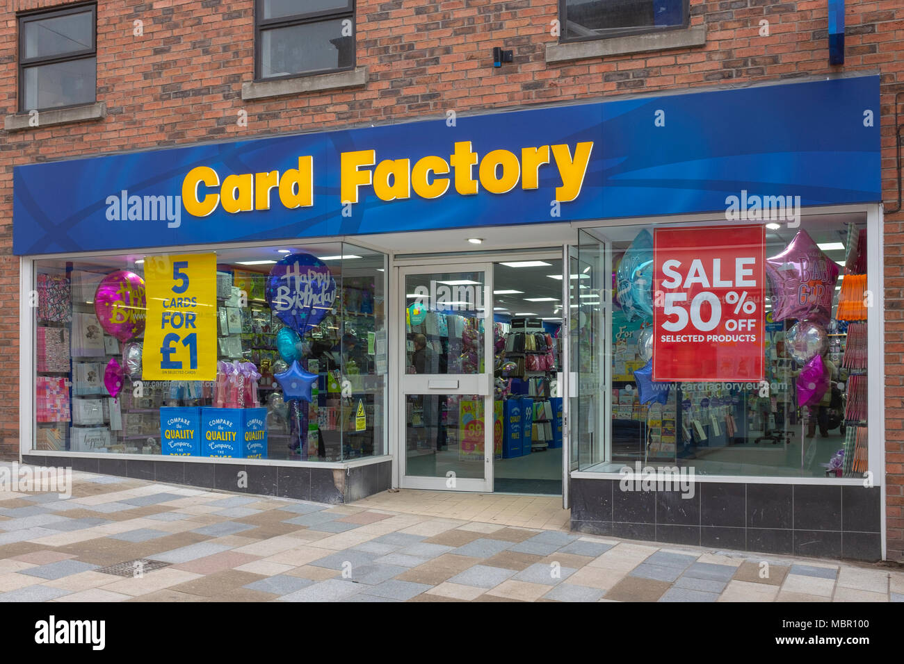 Card Factory shop in Congleton Cheshire UK Stock Photo - Alamy