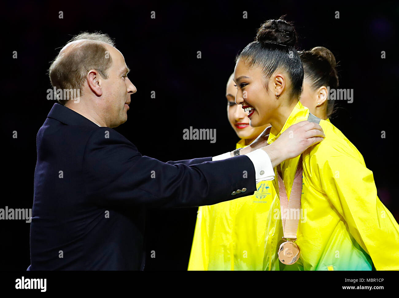 Australia's Enid Sung receives her bronze medal from Prince Edward for ...