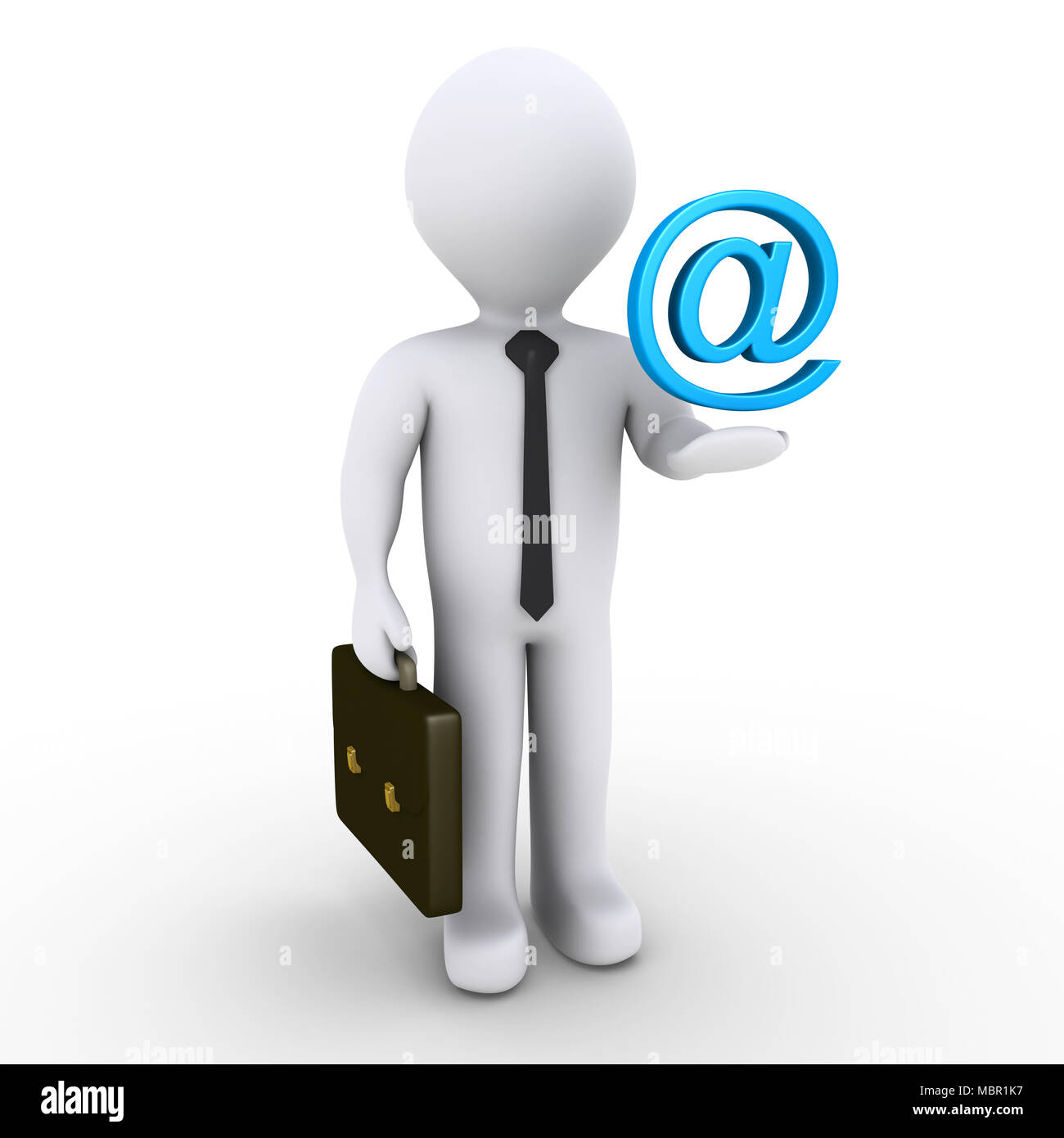 3d man standing email sign hi-res stock photography and images - Alamy