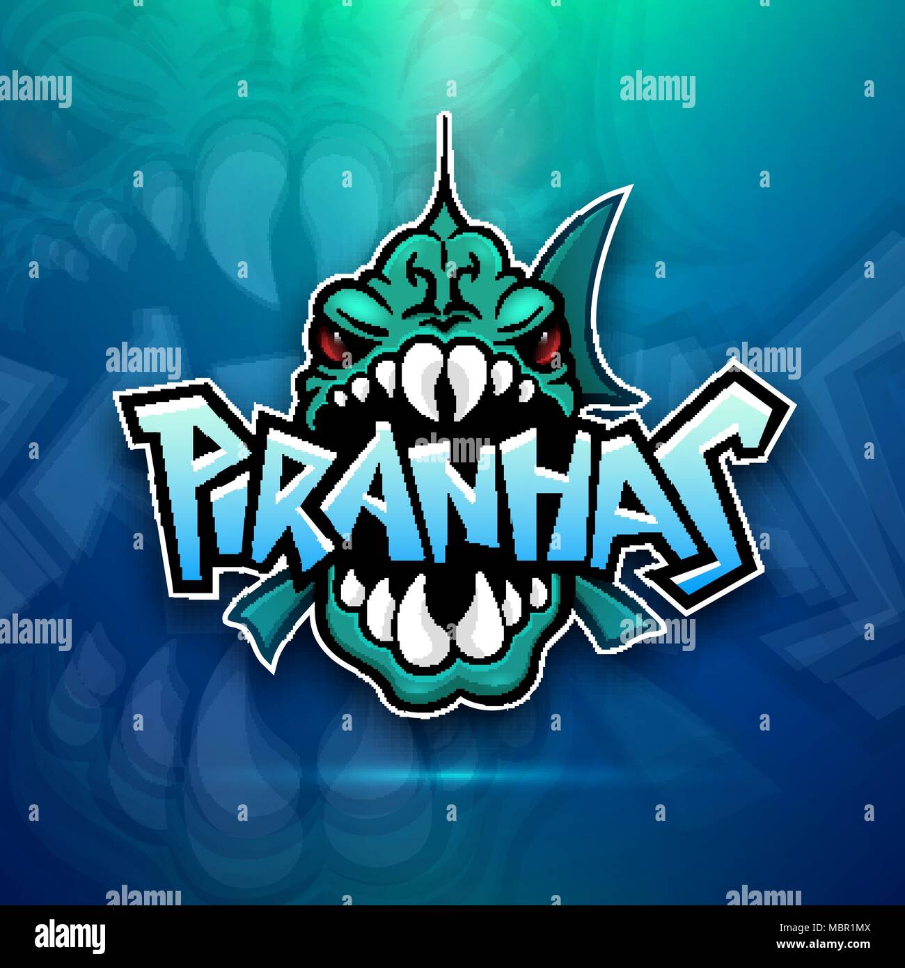 Piranhas emblem logo for sports team Stock Vector Image & Art - Alamy