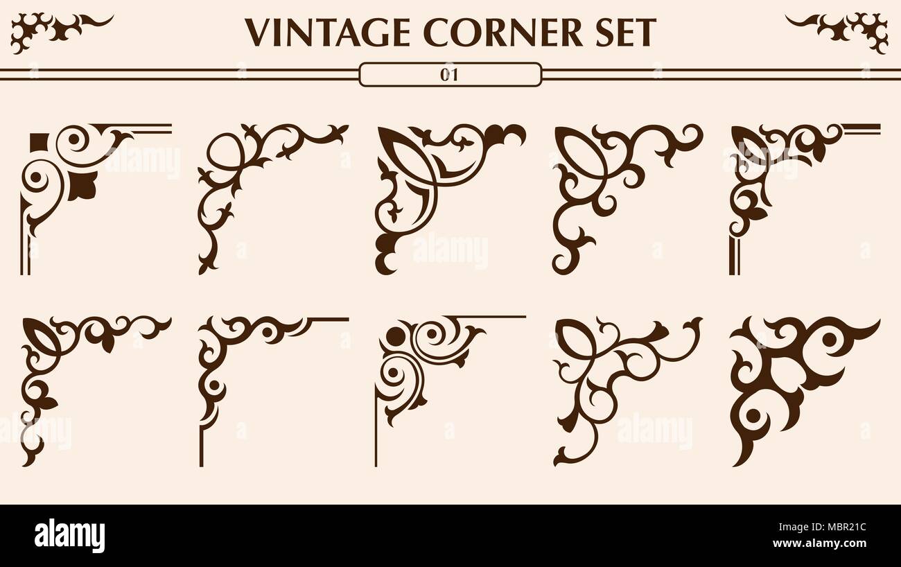 Vintage corner set Stock Vector Image & Art - Alamy