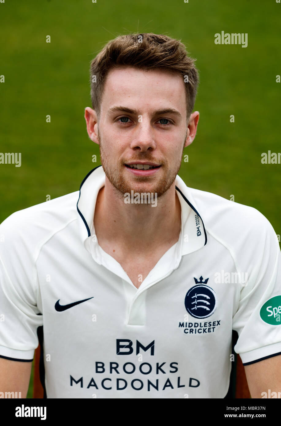 Middlesex's Robbie White during the media day at Lord's Cricket Ground ...