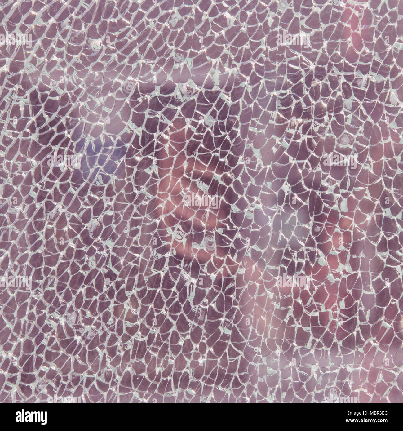 Texture of broken glass with beautiful mosaic seams, pink hue ...