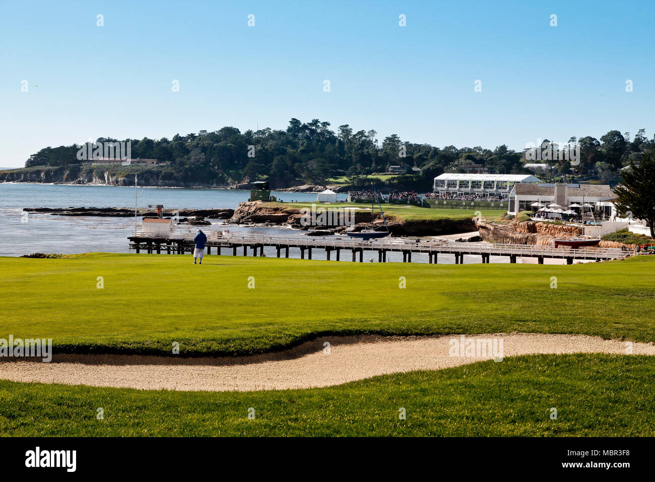 Pebble Beach, California, CA., USA 11th February, 2017 The view across ...