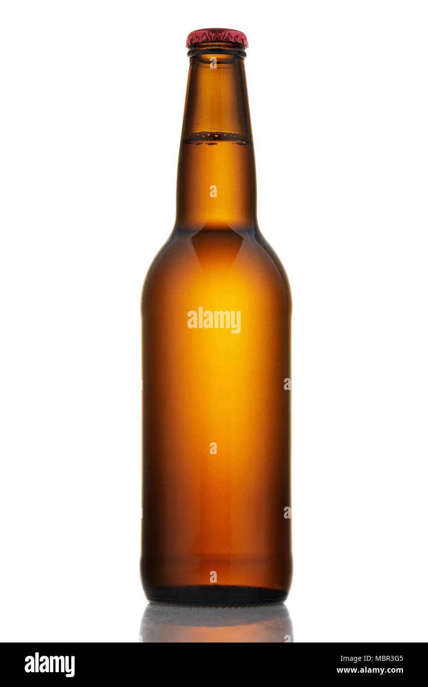 Bottle of light beer isolated on white background Stock Photo - Alamy