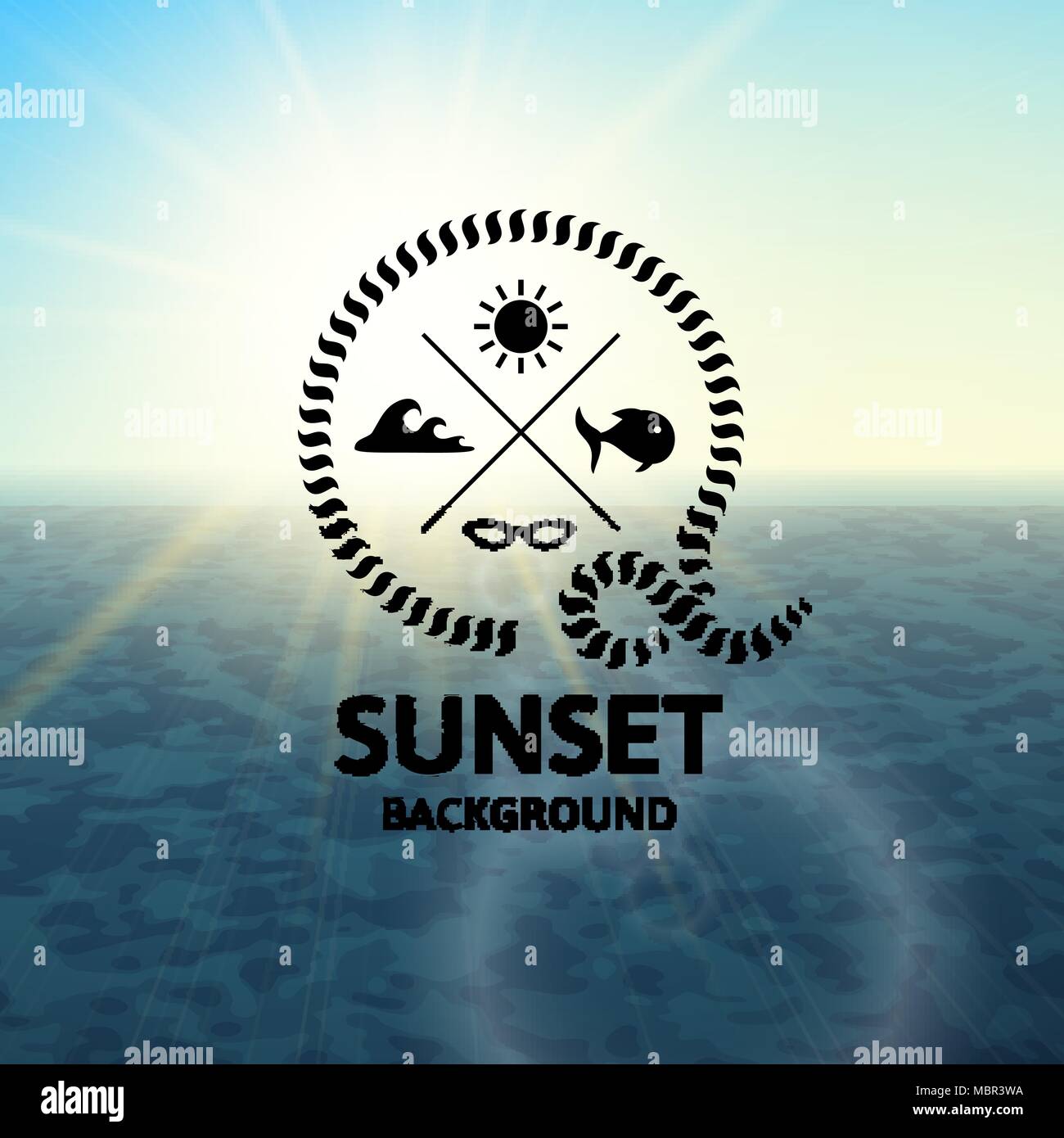 Beautiful sunset view Stock Vector Images - Alamy