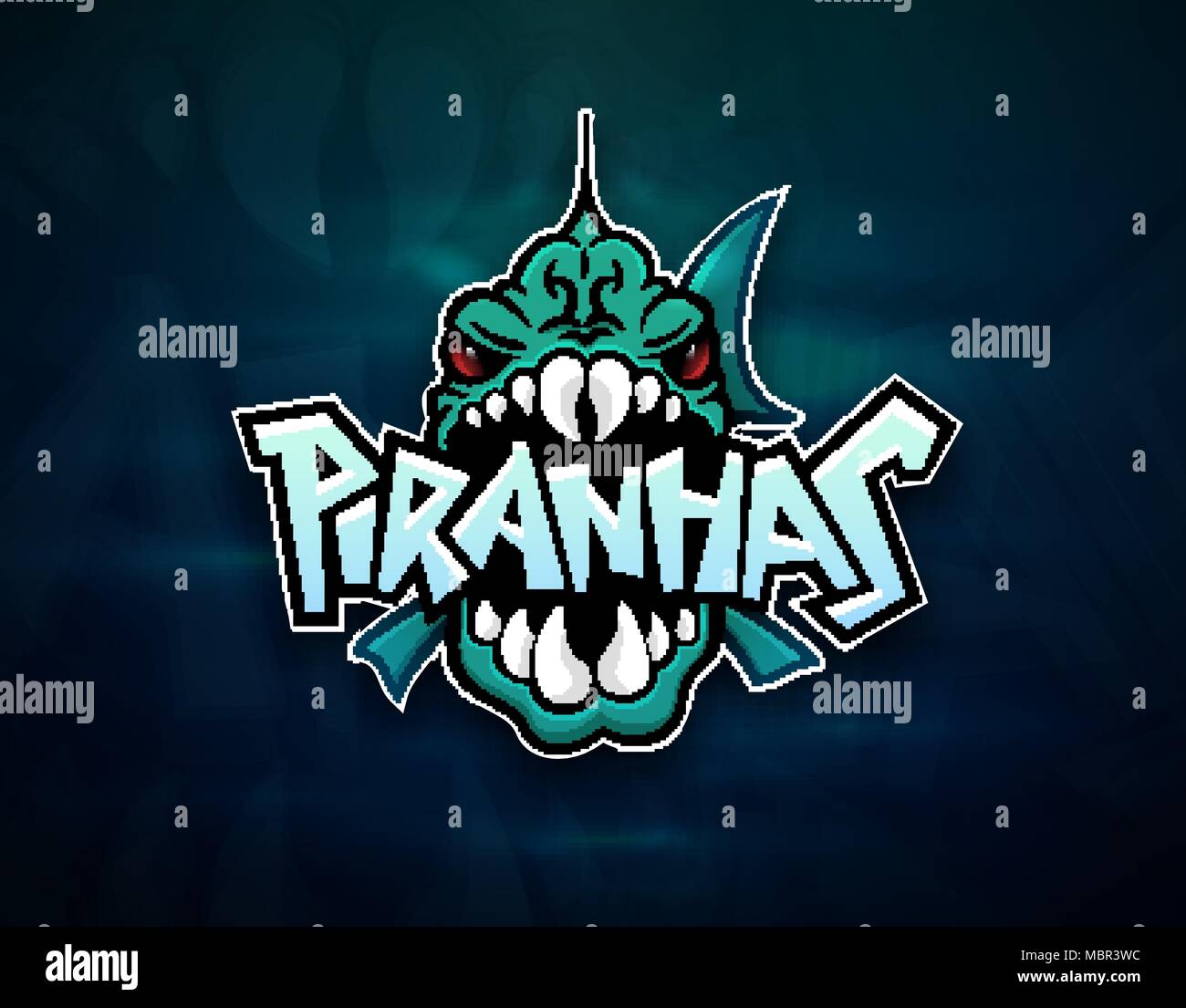 Piranhas emblem logo for sports team Stock Vector Image & Art - Alamy