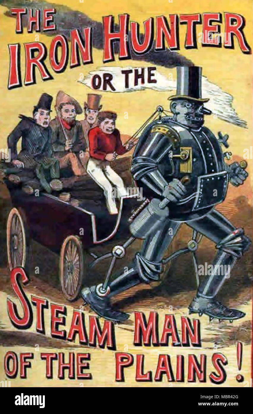 STEAM MAN OF THE PLAINS American pulp sci-fi magazine story about 1870 ...