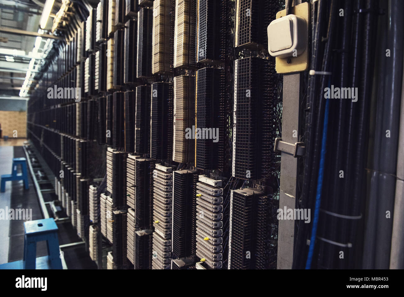 Telephone switchboard wiring hi-res stock photography and images - Alamy