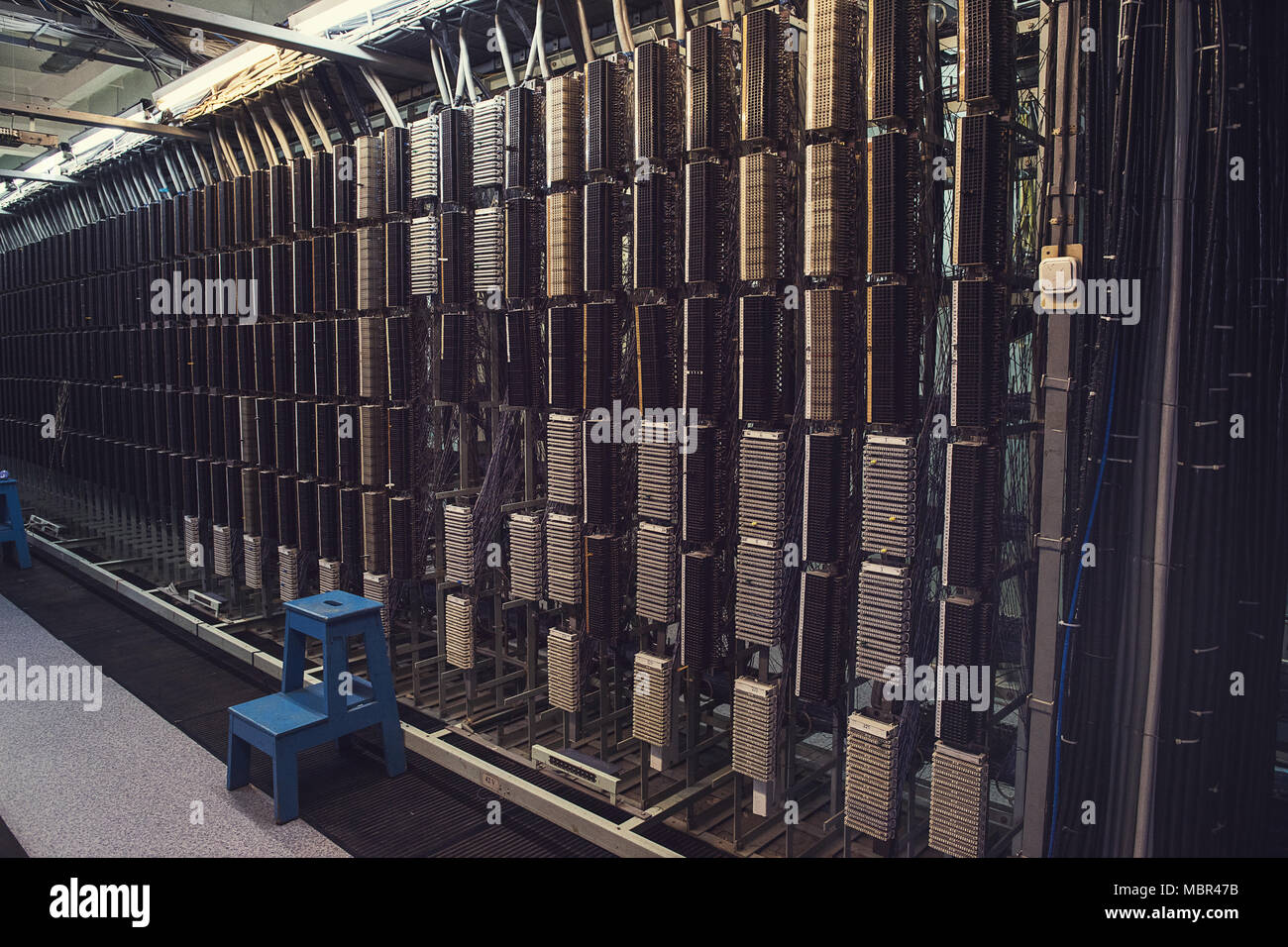 Telephone switchboard wiring hi-res stock photography and images - Alamy