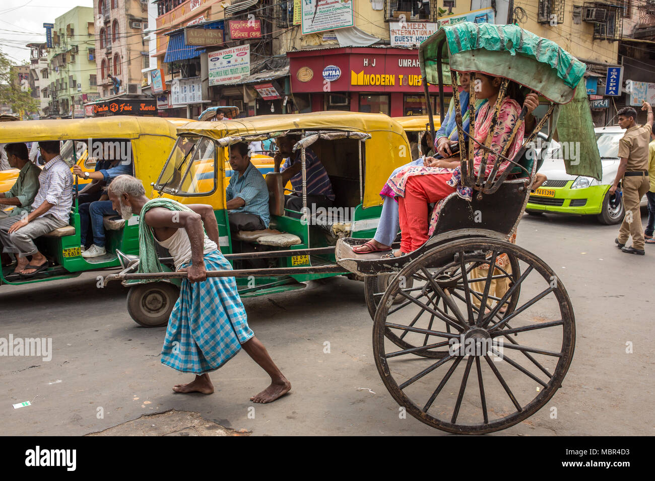 Human pulled rickshaw hi-res stock photography and images - Alamy