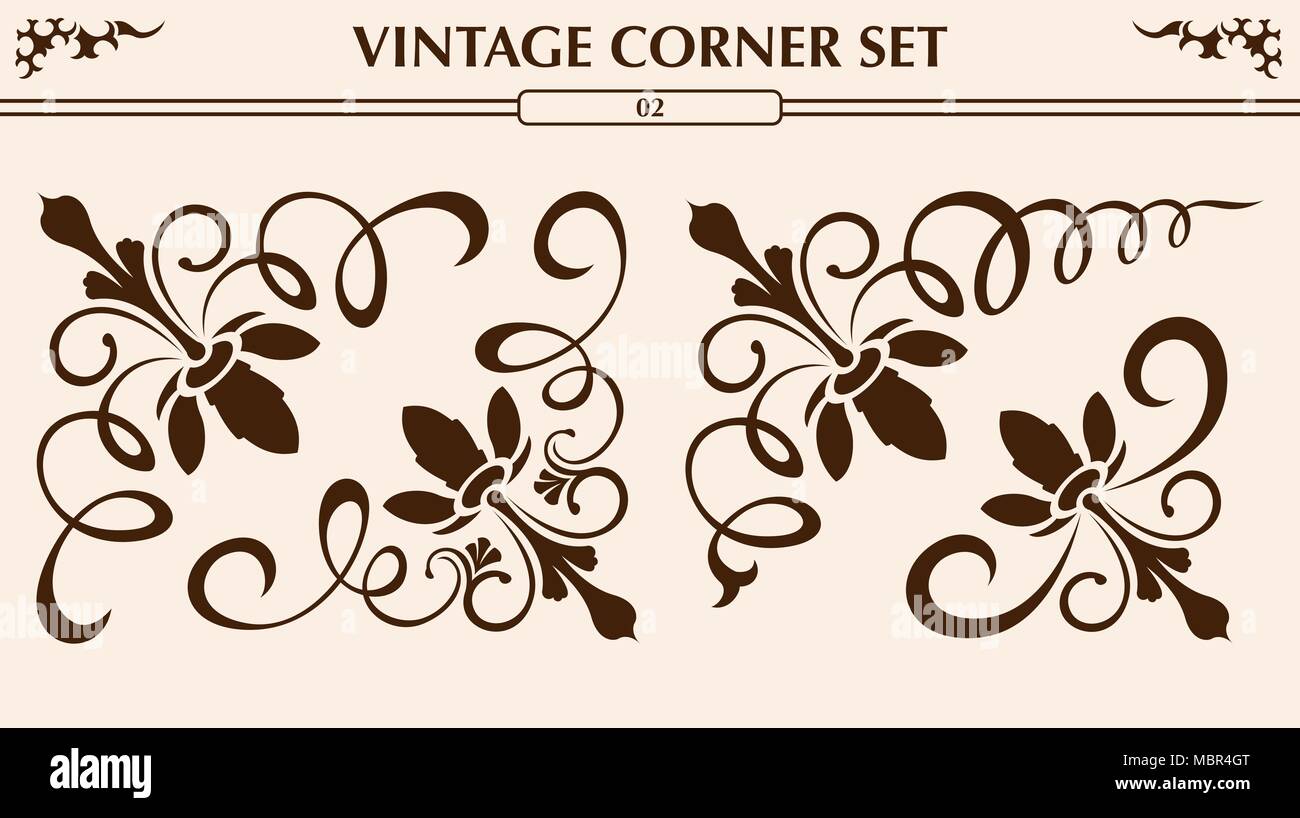 Vintage corner set Stock Vector Image & Art - Alamy