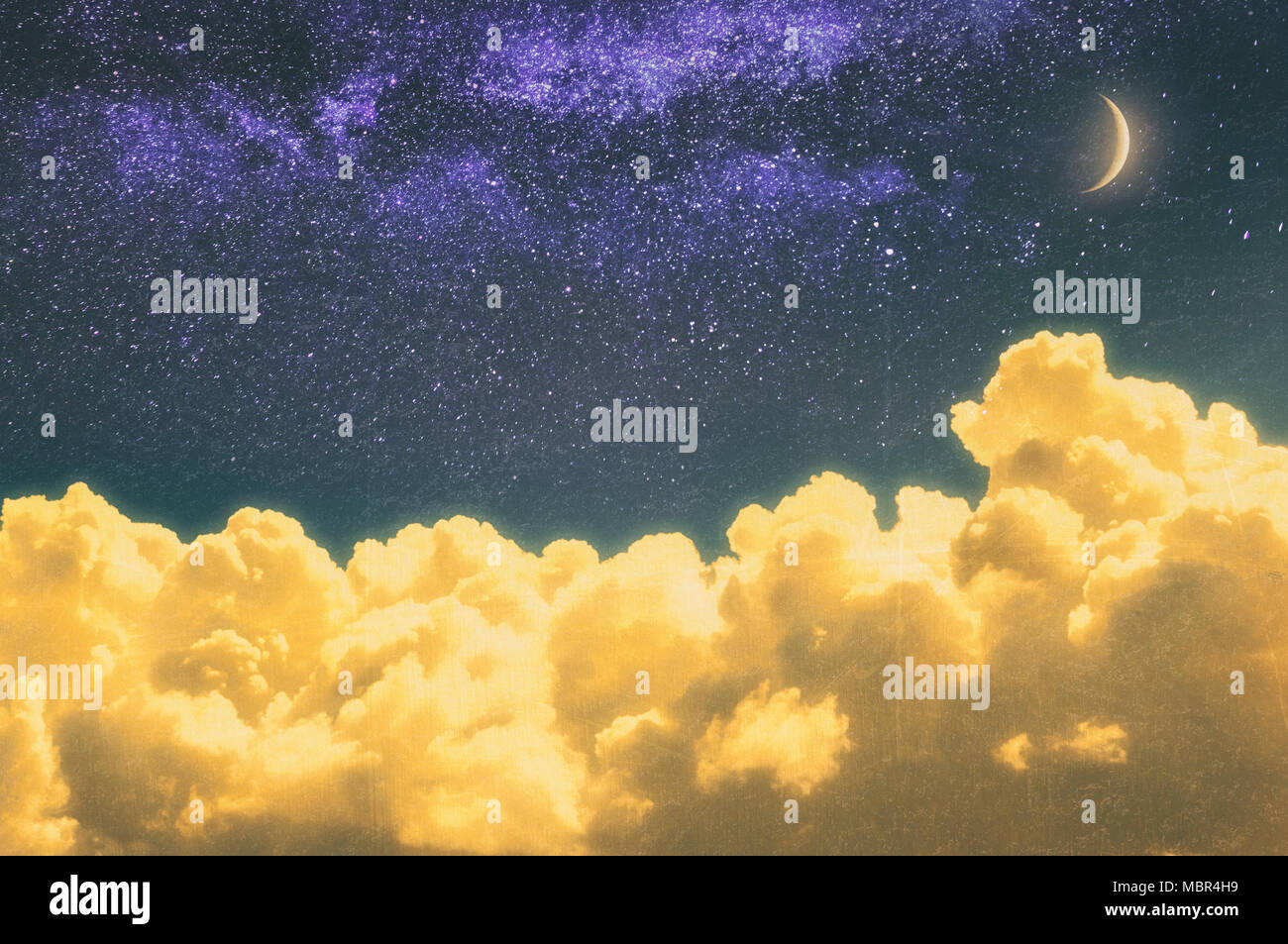 Dark grunge texture crescent moon hi-res stock photography and images ...