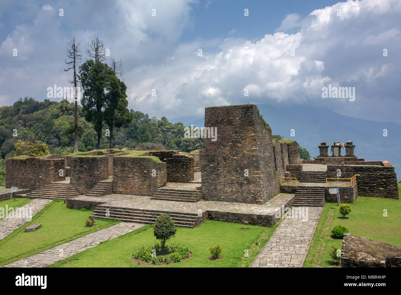 Ruins of Rabdentse Palace near Pelling, Sikkim state in India ...