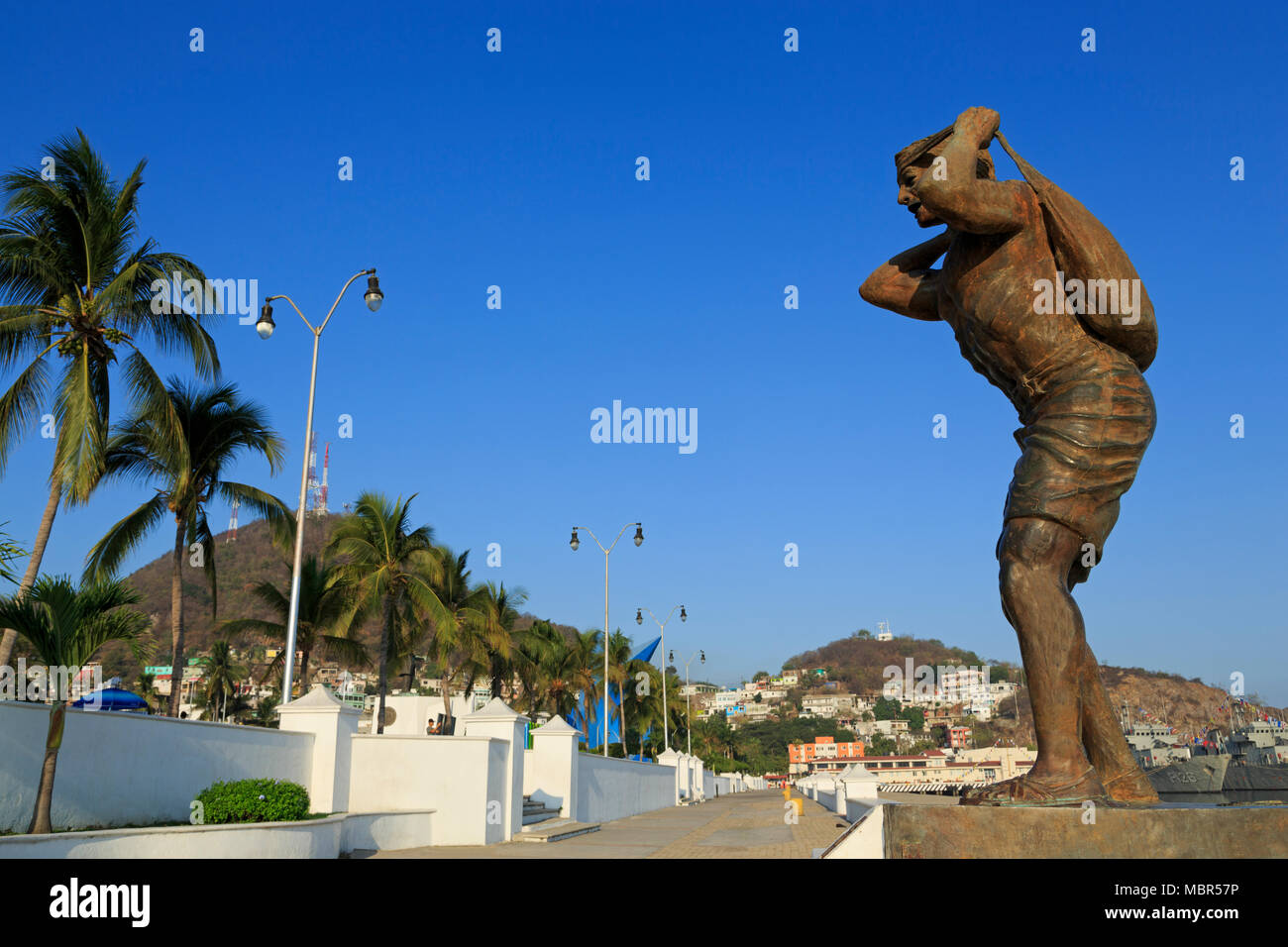 Stevedore Monument, Manzanillo City, Colima State, Mexico Stock Photo ...