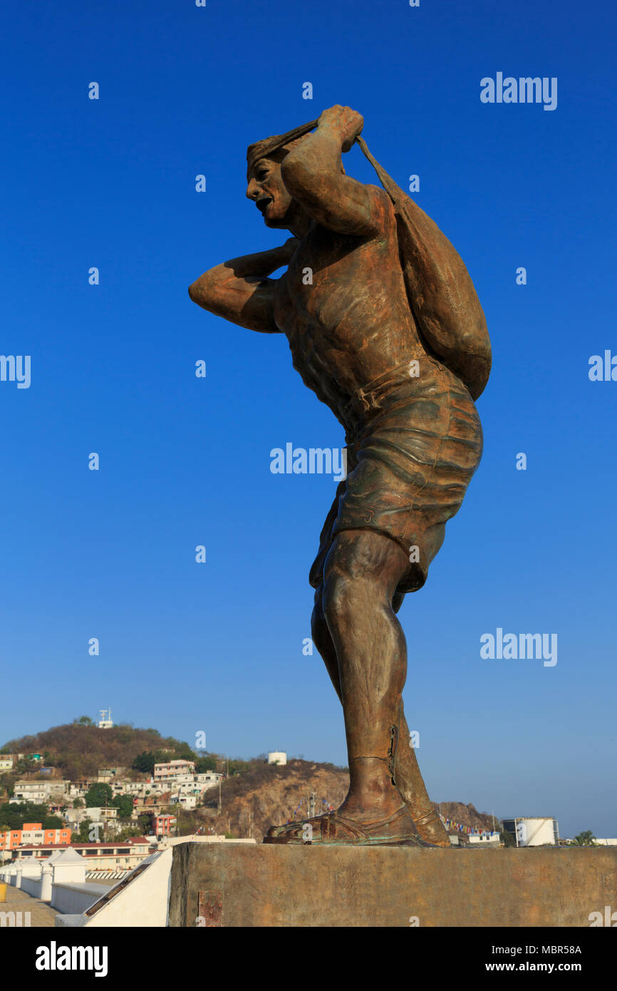 Stevedore Monument, Manzanillo City, Colima State, Mexico Stock Photo ...
