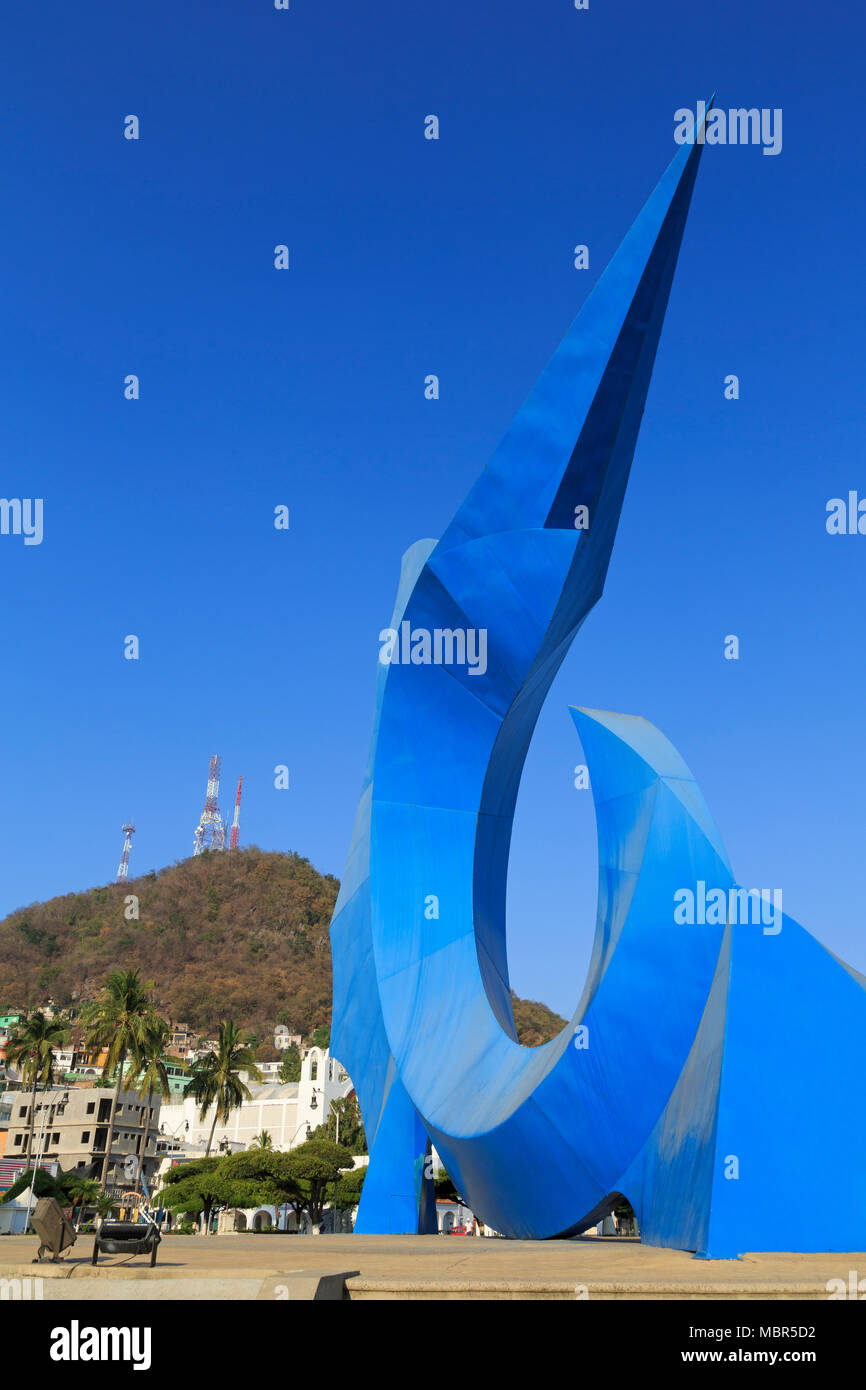 Sailfish Monument, Manzanillo City, Colima State, Mexico Stock Photo ...