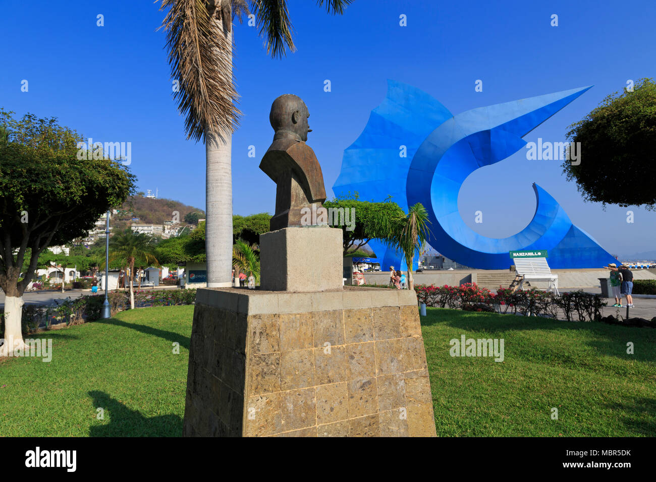 Sailfish Monument, Manzanillo City, Colima State, Mexico Stock Photo ...