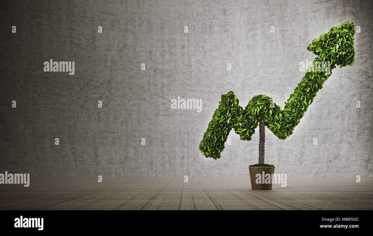 3d rendering of a success concept arrow growing up Stock Photo - Alamy