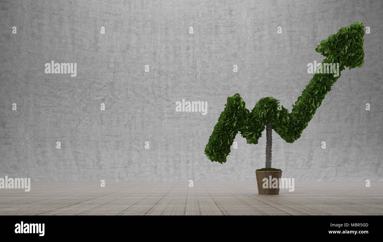 3d rendering of a success concept arrow growing up Stock Photo - Alamy