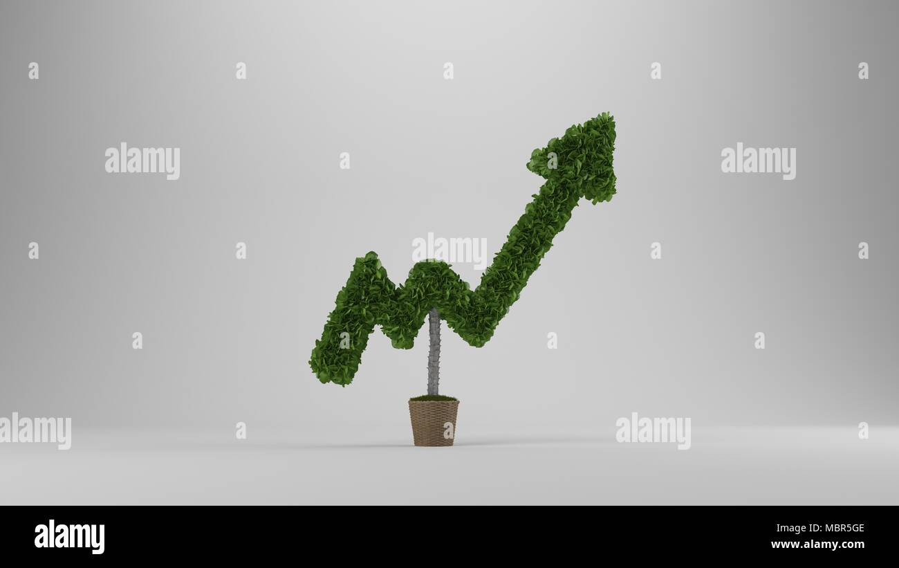 3d rendering of a success concept arrow growing up Stock Photo - Alamy