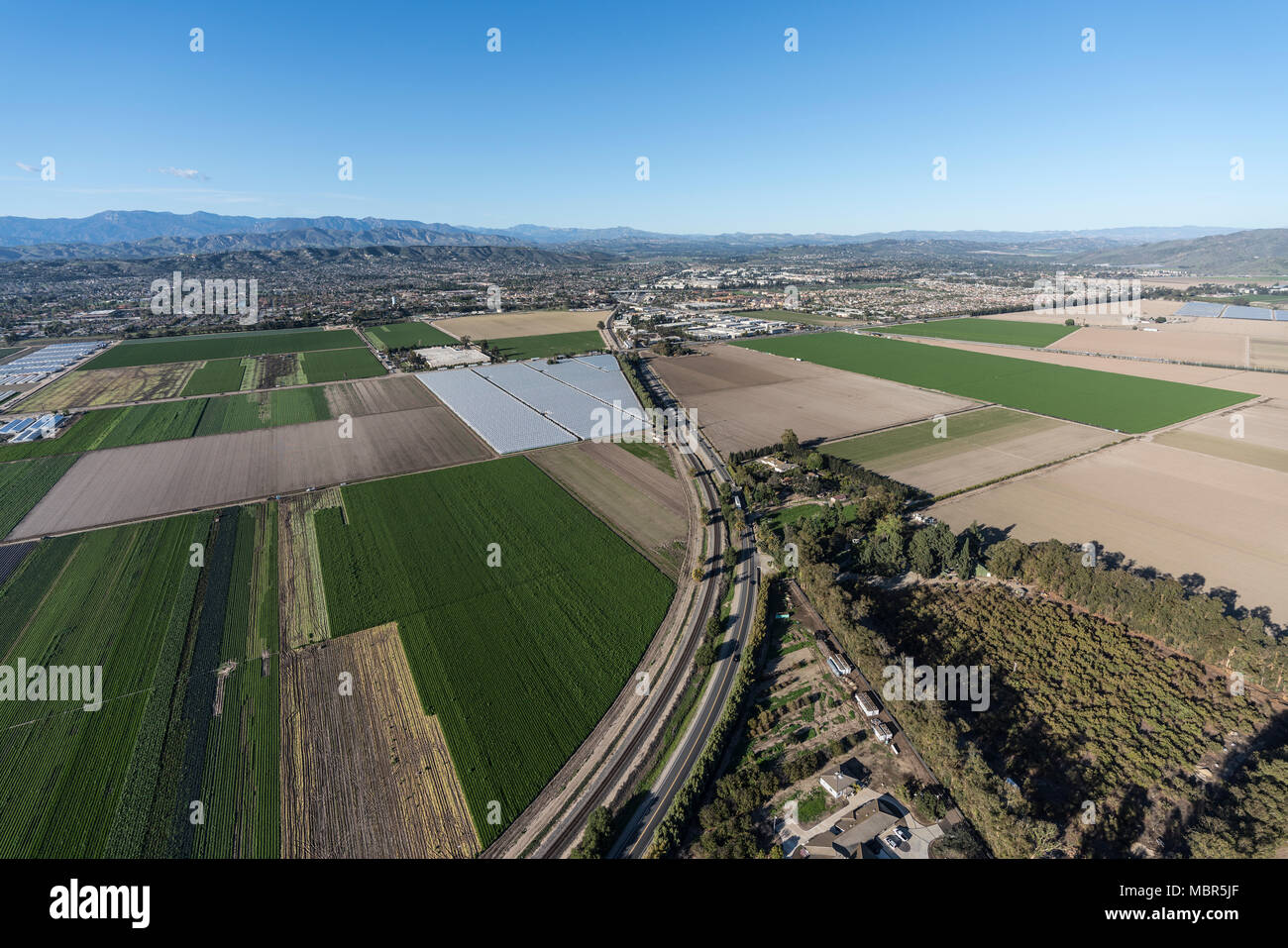 Aerial coastal view oxnard crops hi-res stock photography and images ...