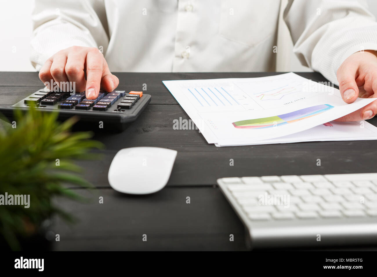 Accountant banker calculating balance hi-res stock photography and ...