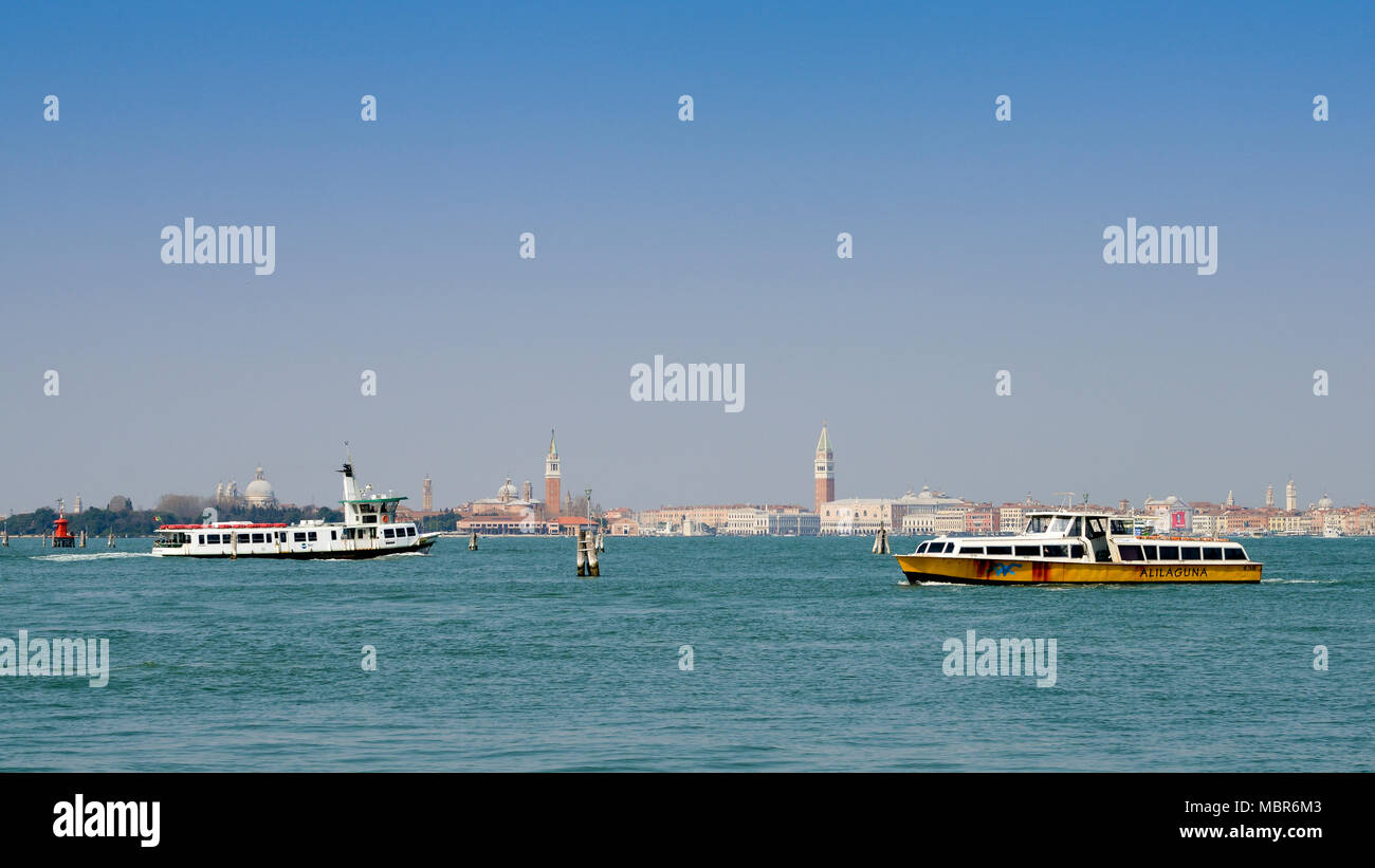 Alilaguna water bus on the Venetian Lagoon Stock Photo - Alamy